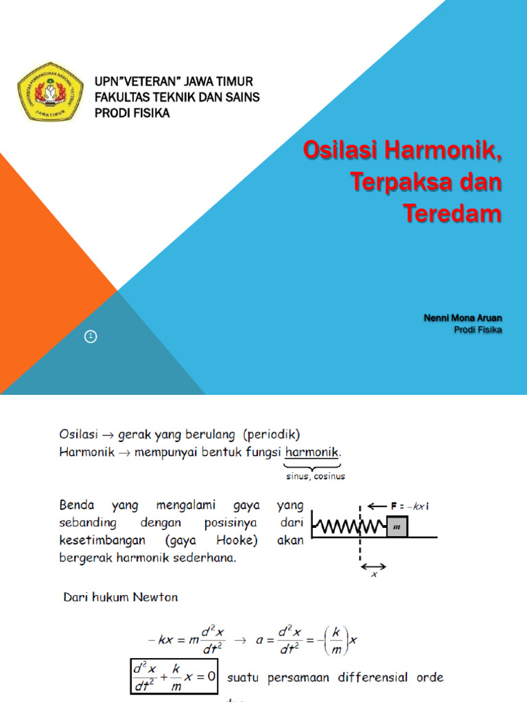Osilasi Harmonik, Terpaksa dan Teredam_updated | PDF