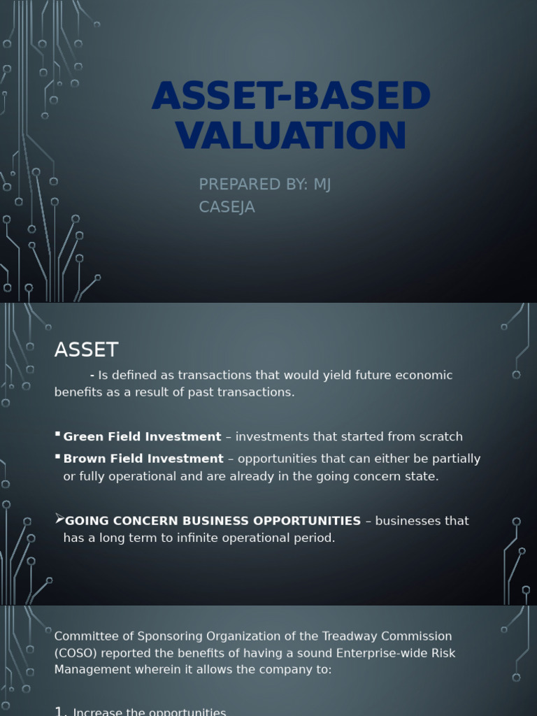 Asset-Based Valuation Methods Explained | PDF | Book Value | Valuation ...