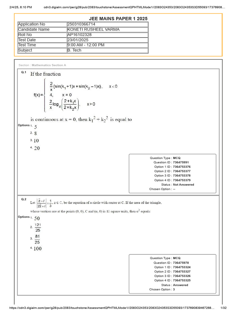 RESPONSE SHEET | PDF | Multiple Choice | Evaluation Methods