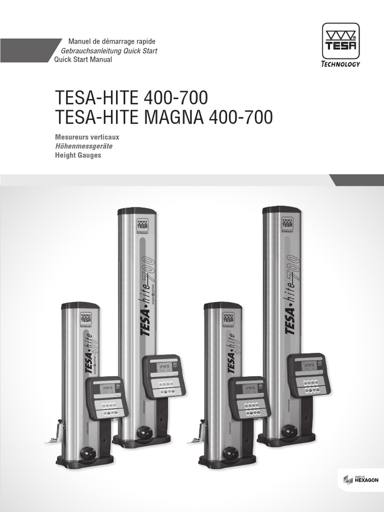 TESA-Hite 400/700 Quick Start Manual | PDF