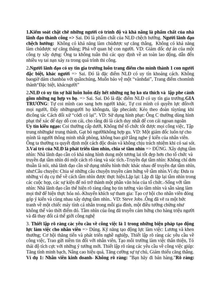 ON THI LANH DAO | PDF