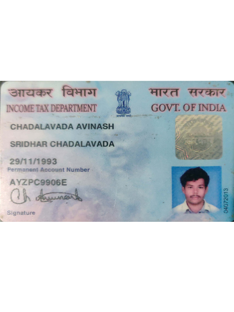 Pan Card Avinash | PDF