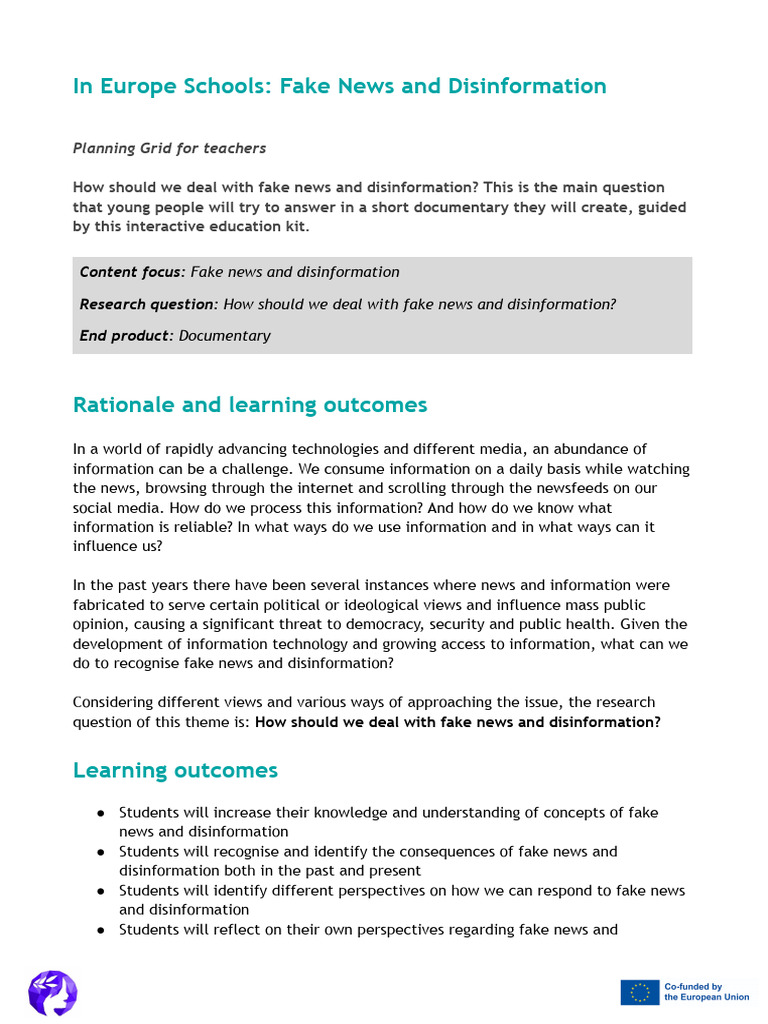 Teaching Students About Fake News | PDF | News | Information