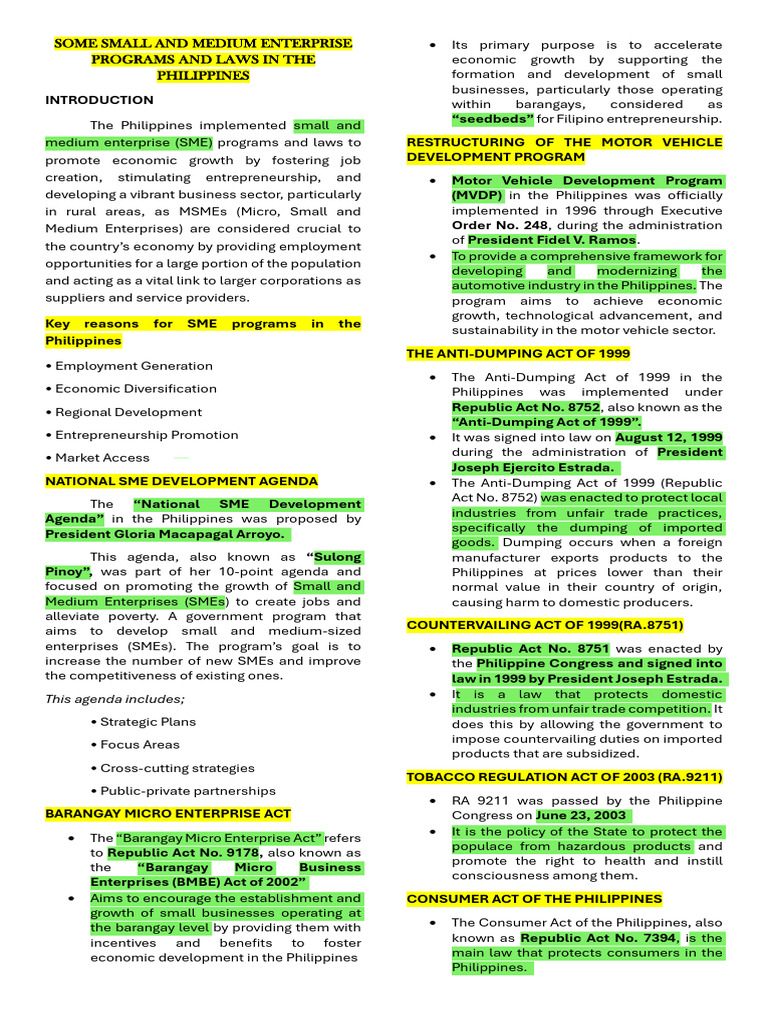 Chapter 3 - Entrep Mind Reviewer | PDF | Small And Medium Sized Enterprises | Dumping (Pricing ...
