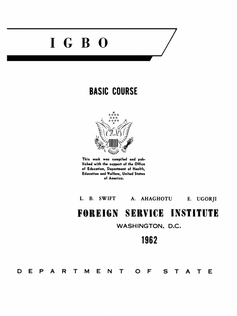 Igbo Basic Course L.B Swift e A. Ahaghotu | PDF