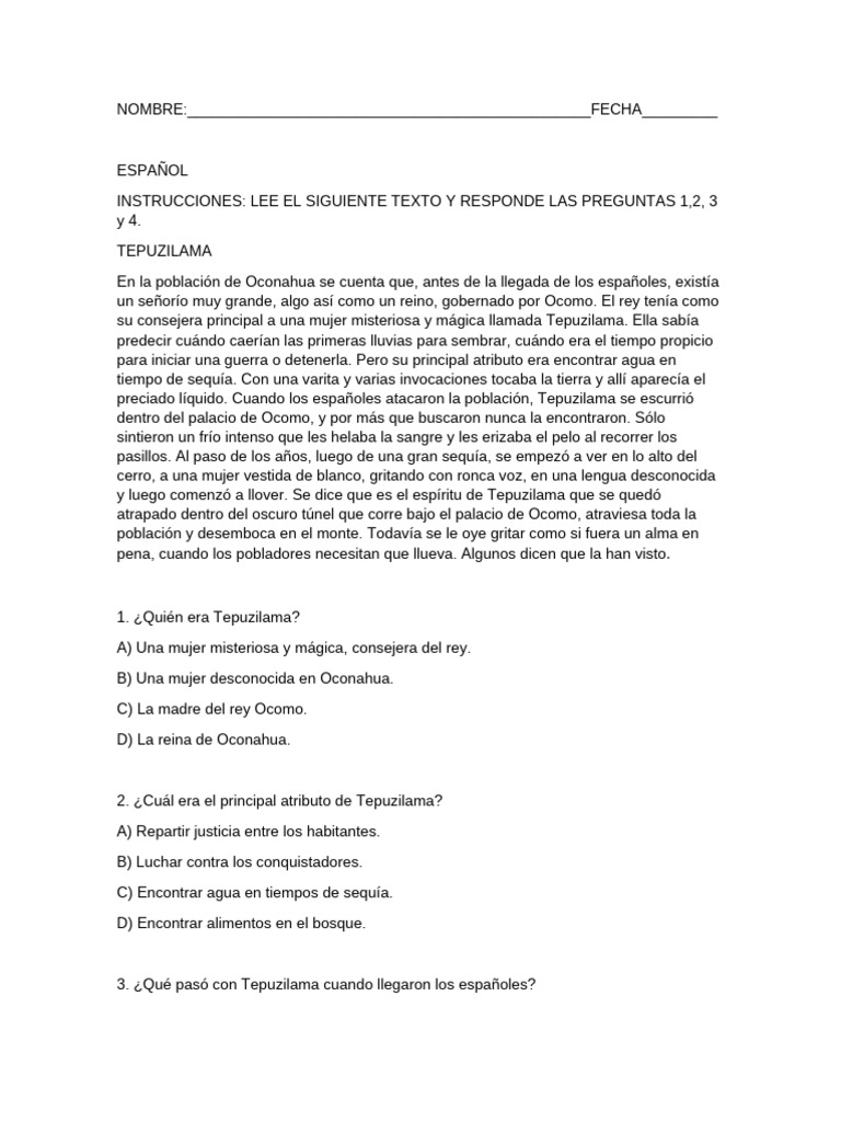 Examen Diagnostico Michelle | PDF