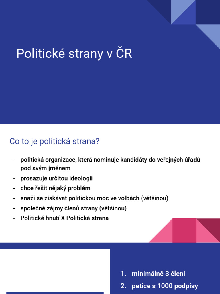 Politické Strany V ČR | PDF