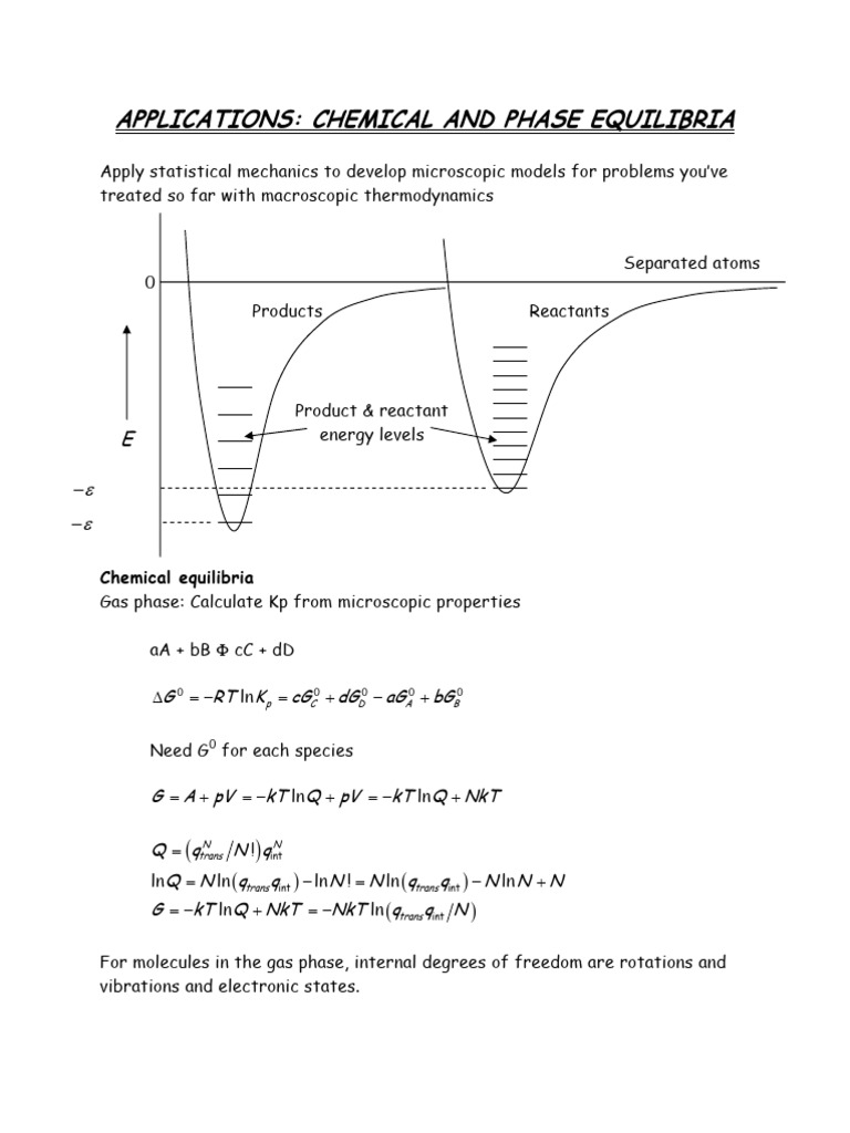Chemical and Phase Equilibria Analysis | PDF | Chemical Equilibrium ...