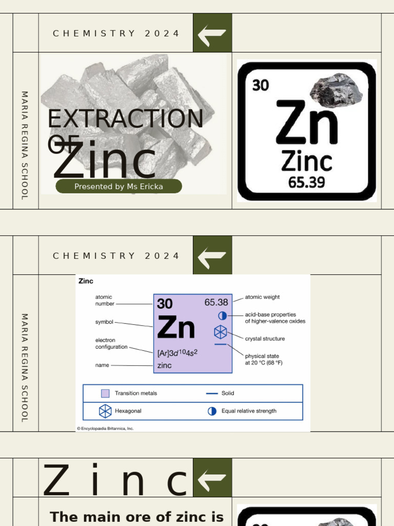 Extraction of Zinc and Copper | PDF | Smelting | Oxide