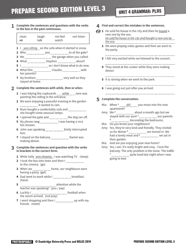 PREPARE 3 Grammar Plus Unit 04 | PDF