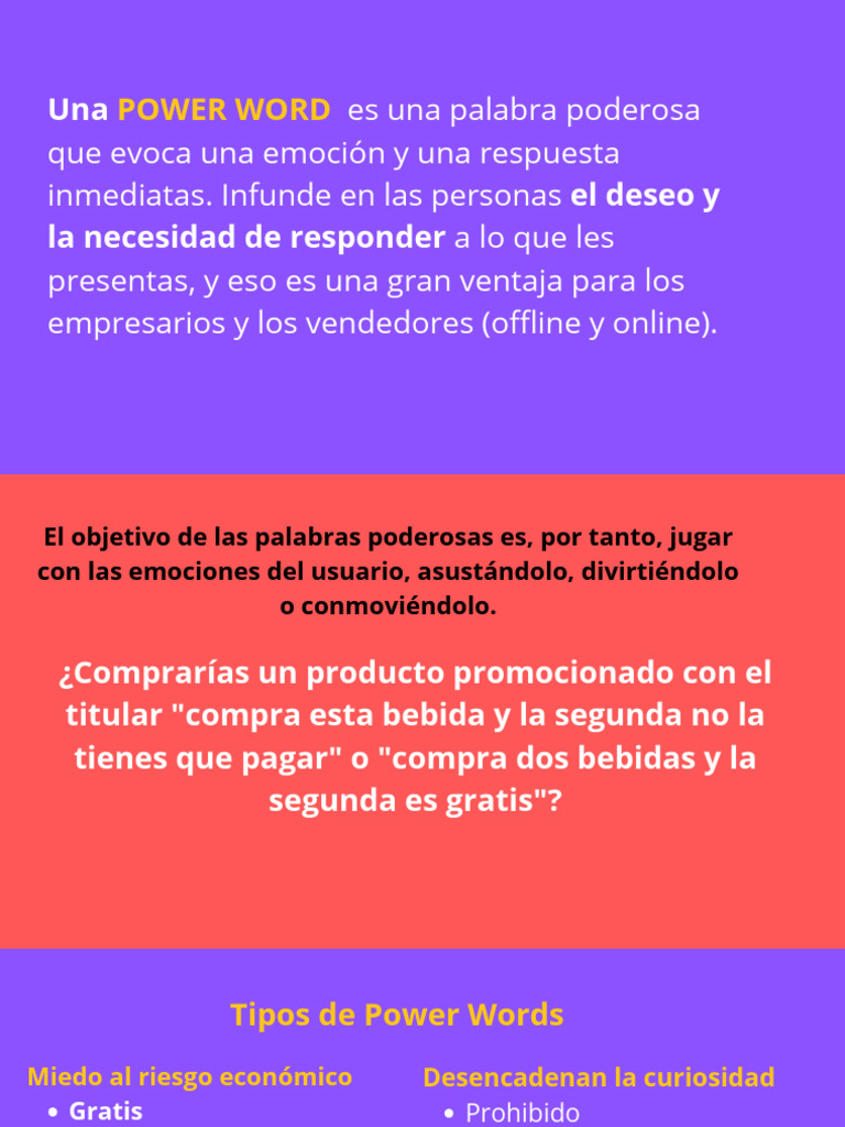 Palabras Poderosas en Marketing | PDF