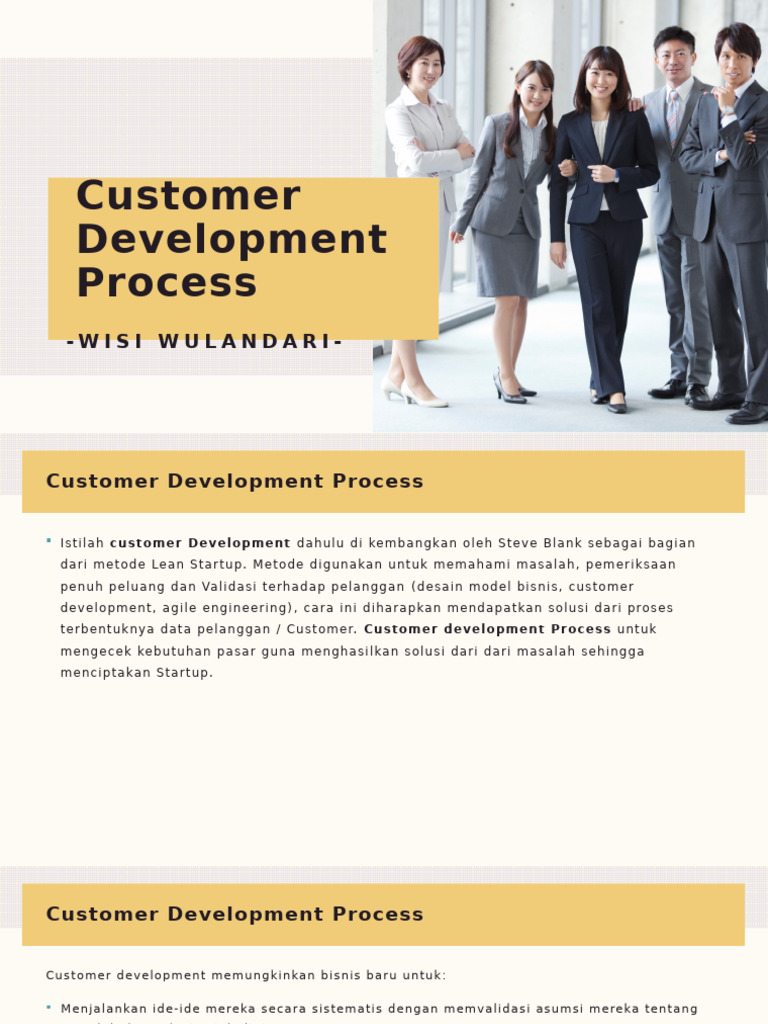 Proses Pengembangan Pelanggan untuk Startup | PDF