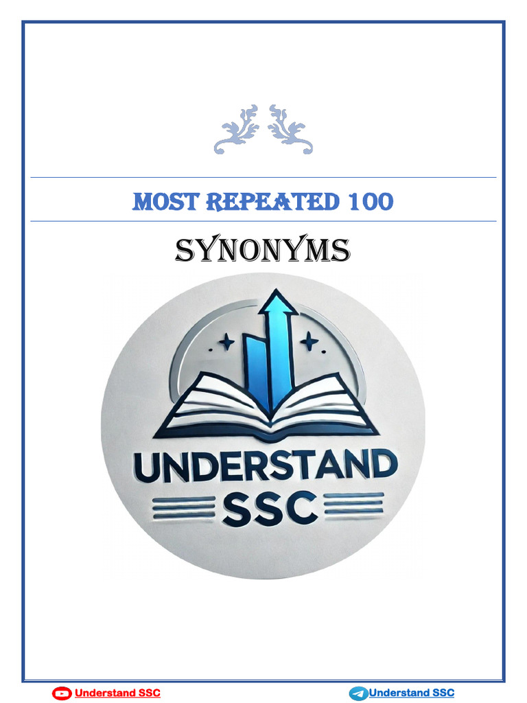 Most Repeated 100 Synonyms | PDF | Courage | Behavioural Sciences