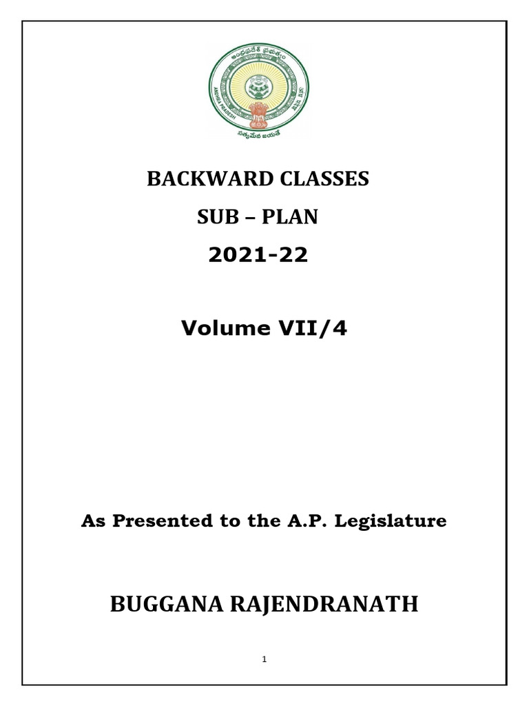 Allocations To Backward Classes | PDF | Agriculture