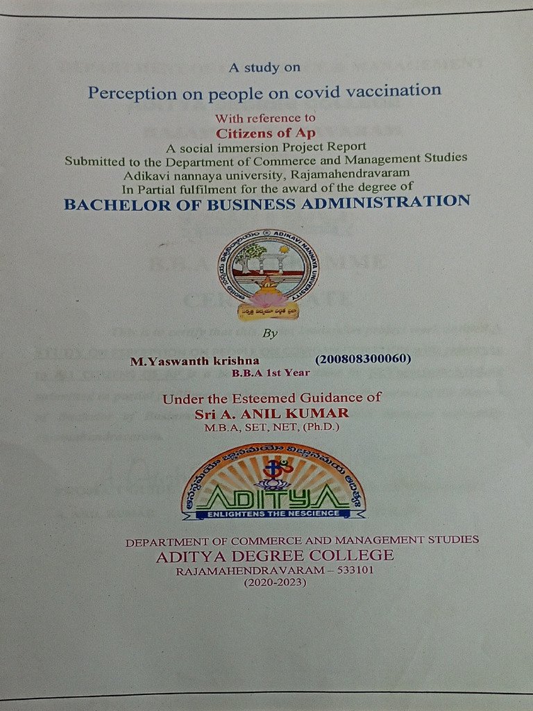 Social Immersion Project Title Page | PDF