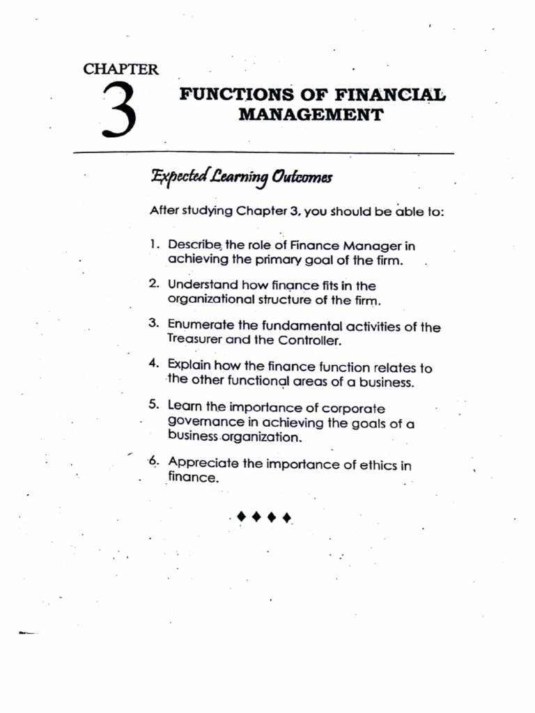 Chapter 3 - Functions of Financial Management | PDF