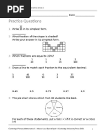 Cambridge Primary Checkpoint Math Exam | PDF | Mathematics