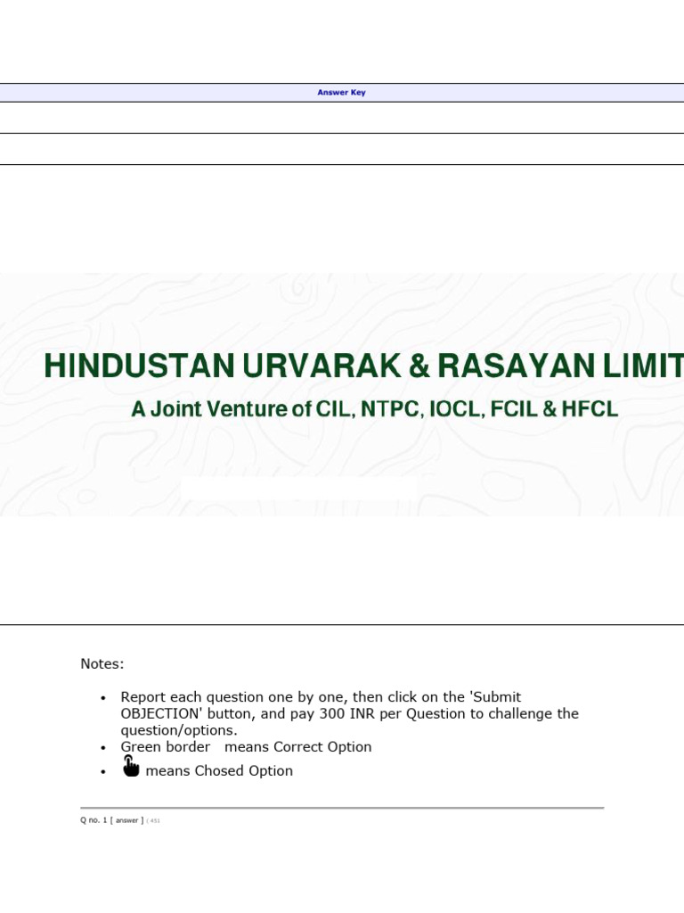 Answer Key HURL 2025 | PDF