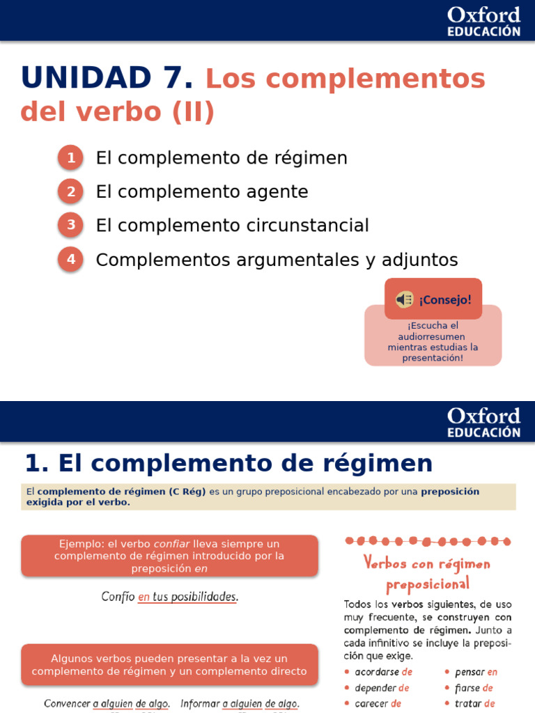 u7_presentacion_los_complementos_verbo_(ii) - copia | PDF | Verbo ...