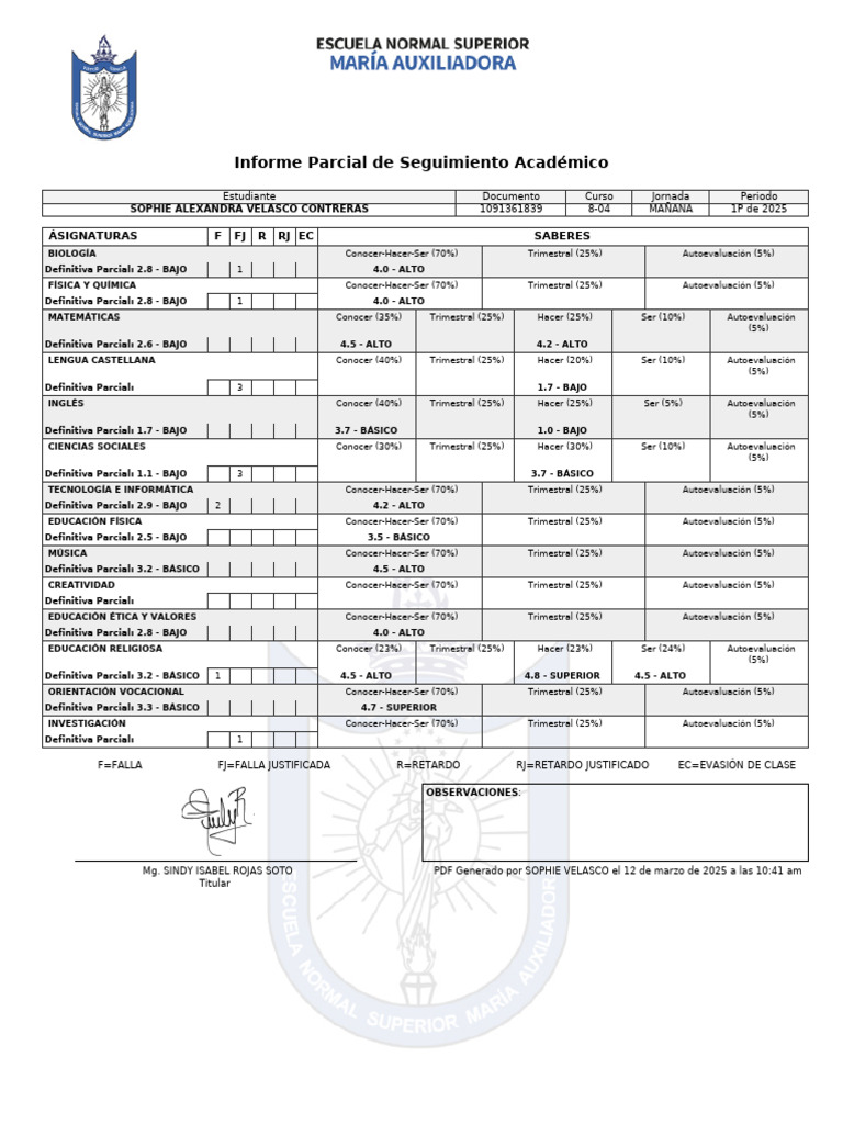 Informe_Parcial_de_Seguimiento_Acadmico | PDF