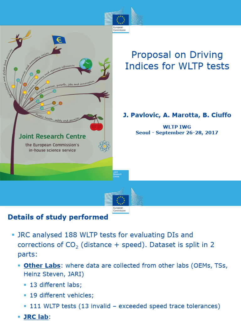 WLTP Driving Indices Proposal Analysis | PDF