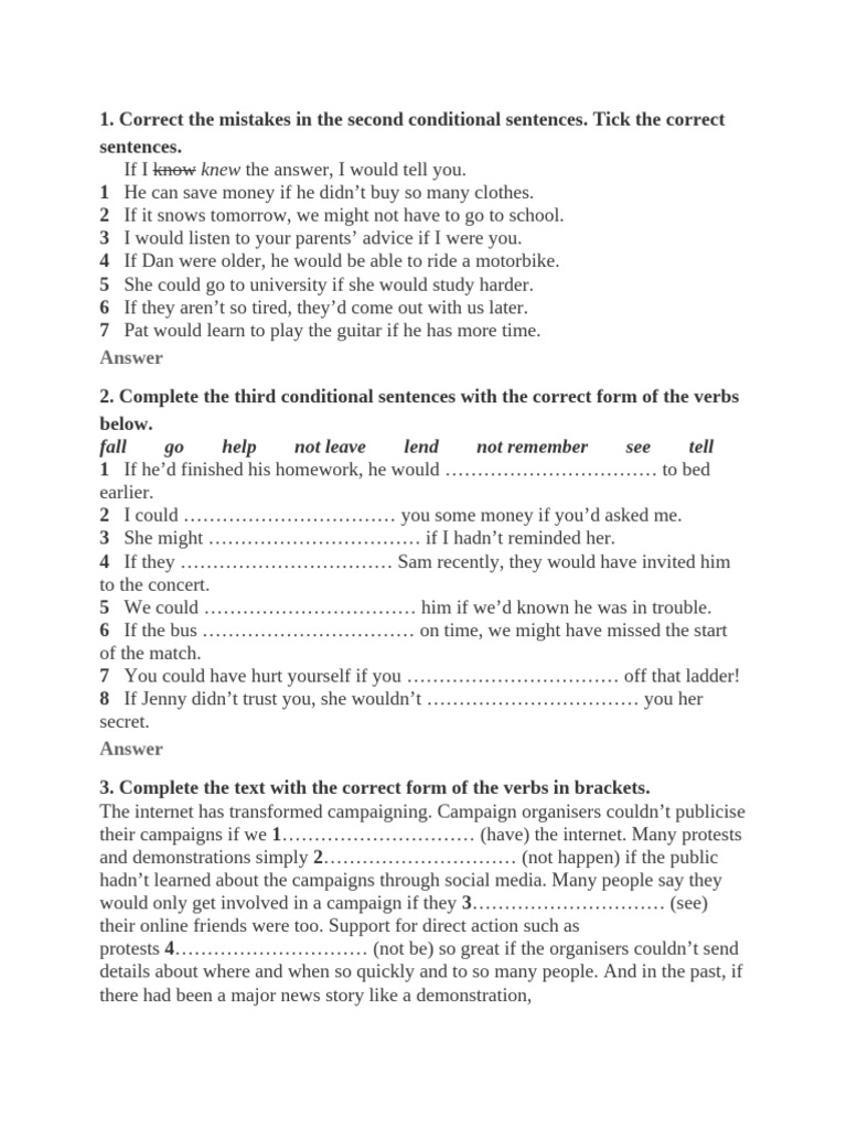 2nd 3rd Conditional | PDF