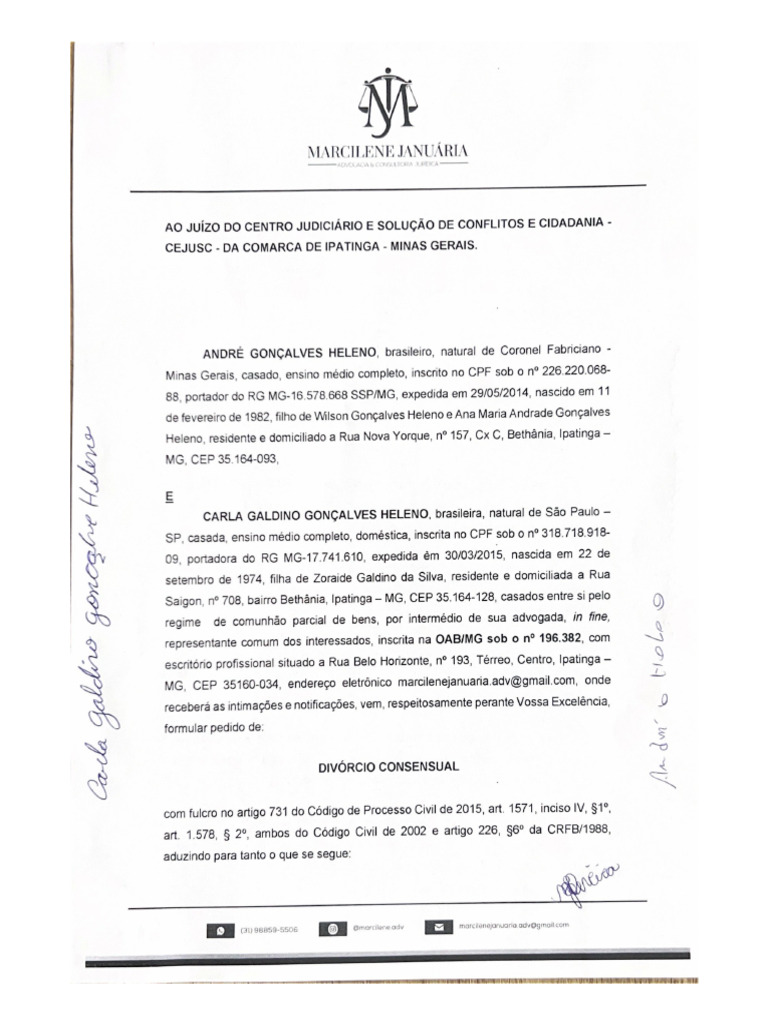 1 - Divórcio Consensual | PDF
