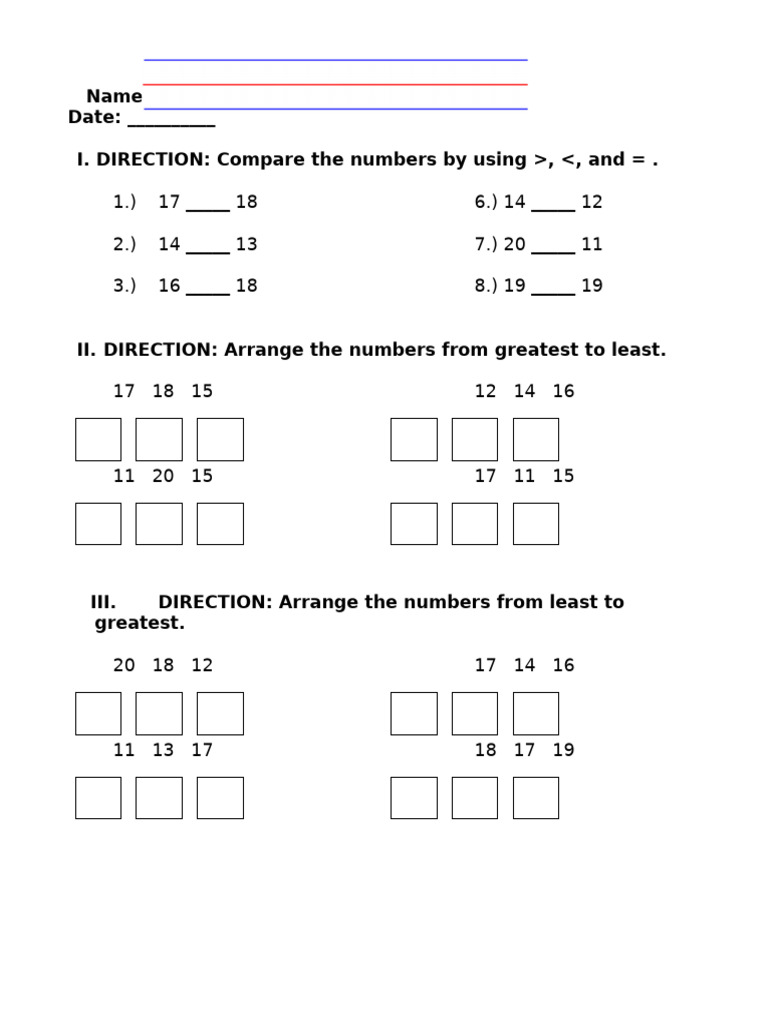 Arranging Numbers | PDF