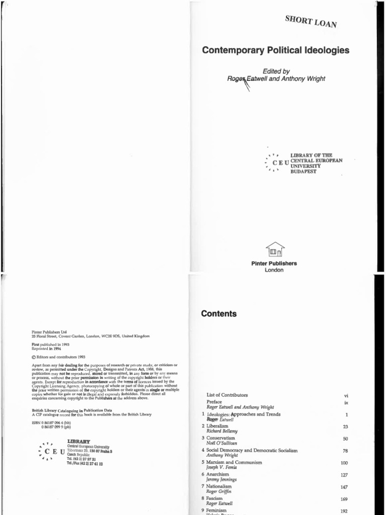 Contemporary Political Ideologies | PDF