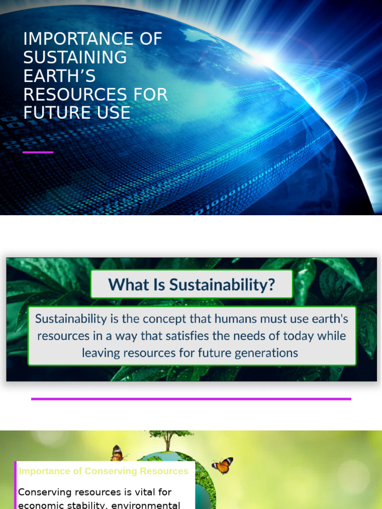 Conserving Earth's Resources for Future | PDF | Sustainability ...
