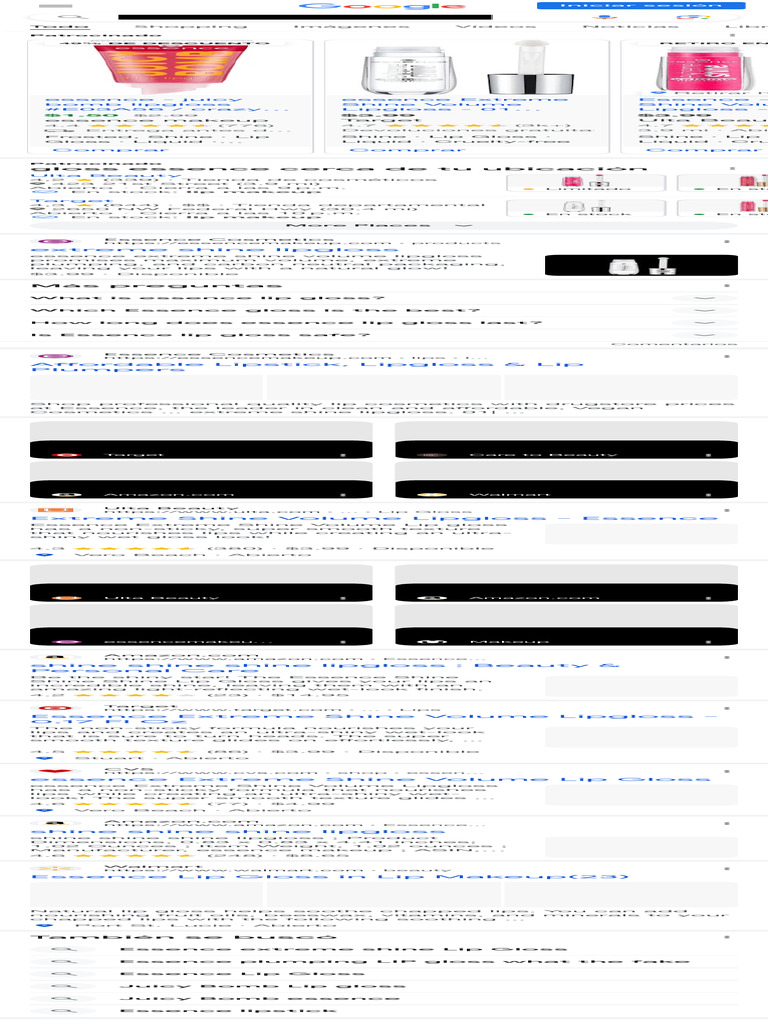 Essence Extreme Shine Lip Gloss Guide | PDF | Cosmetics | Toiletry