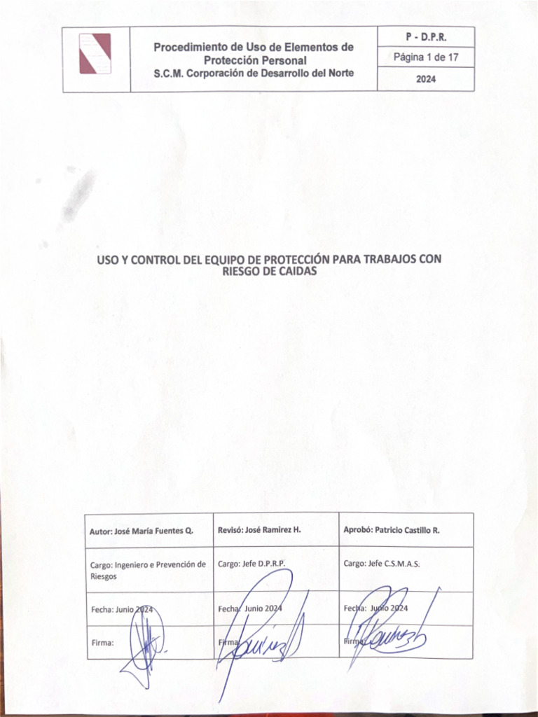 Uso y Control de Equipo Prot Anticaidas | PDF | Ultravioleta