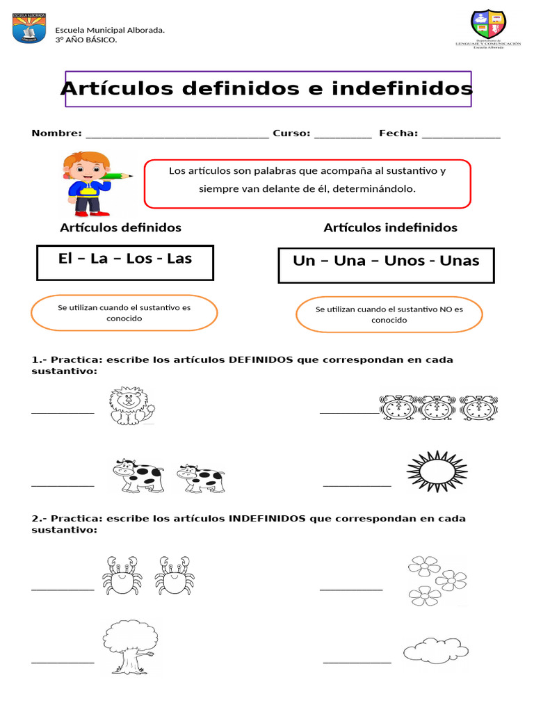 Artículos Definidos e Indefinidos en Español | PDF