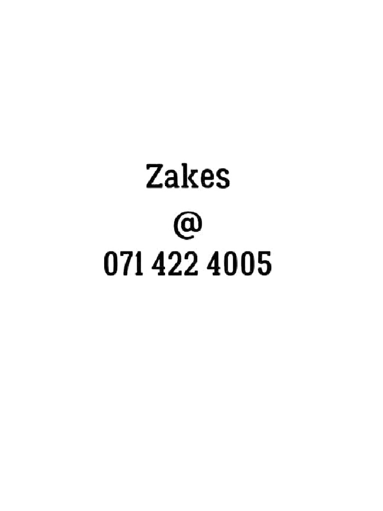 Zakes 4 - 5 | PDF