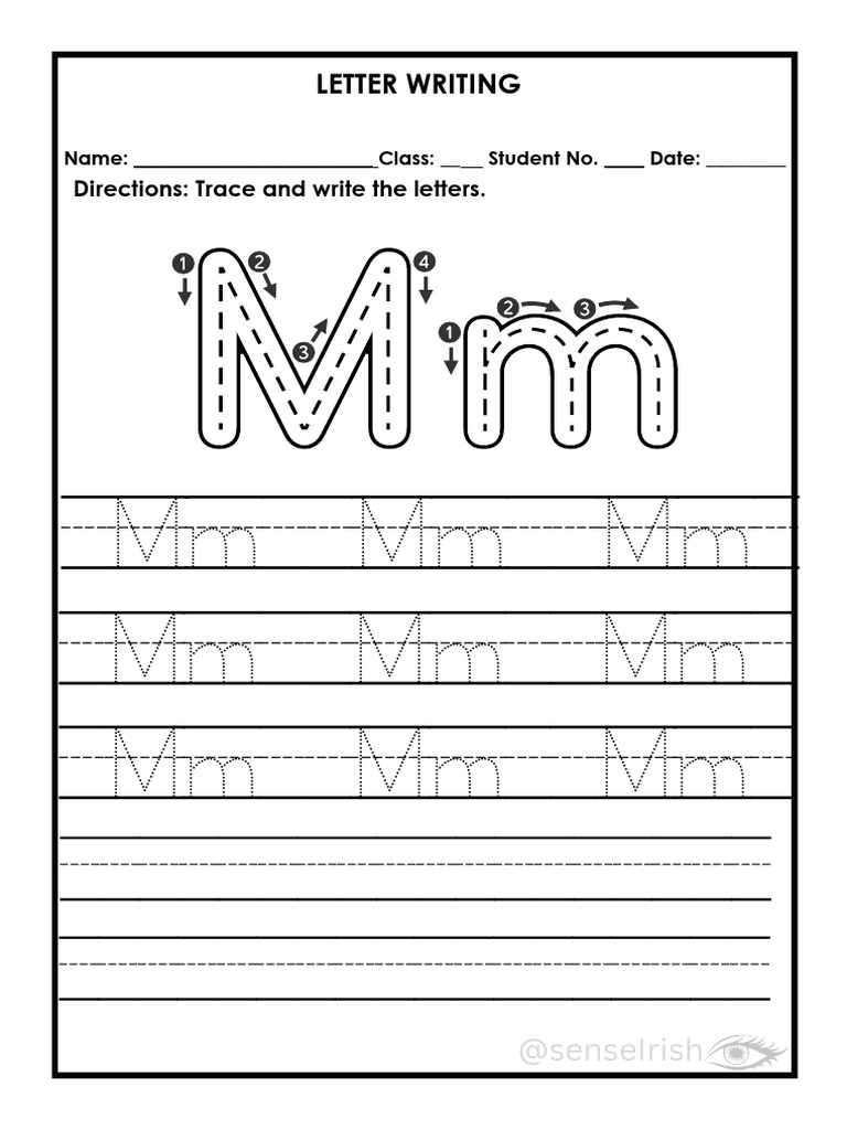 Letter Writing Practice Worksheets | PDF