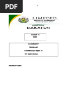 Grade 10 Life Science Term 1 Test | PDF | Enzyme | Carbohydrates