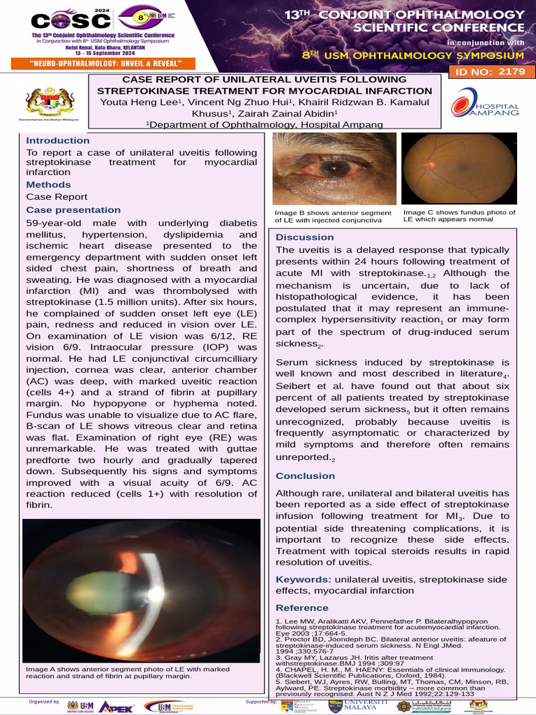 Case Report of Unilateral Uveitis Following Streptokinase Treatment For ...