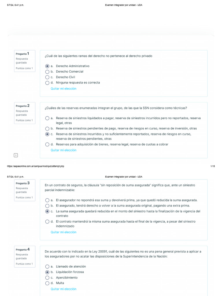 Examen Integrador Por Unidad - UDA | PDF
