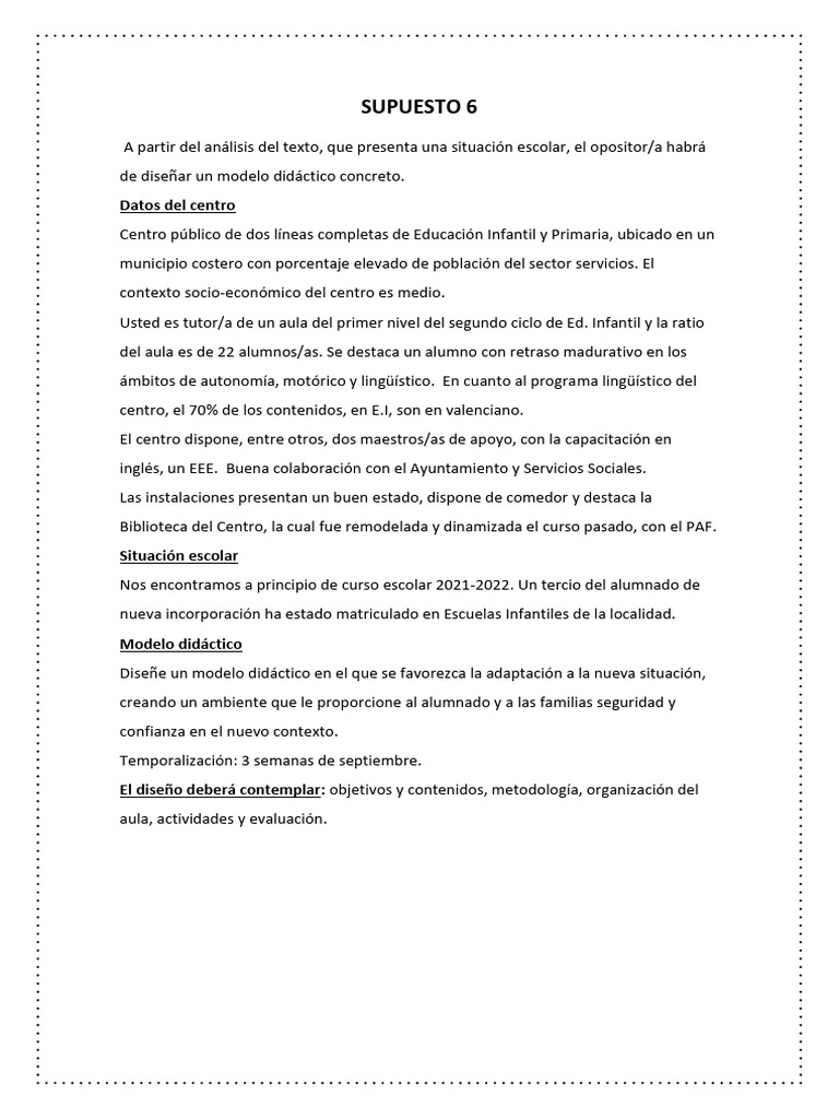Supuesto 6 | PDF