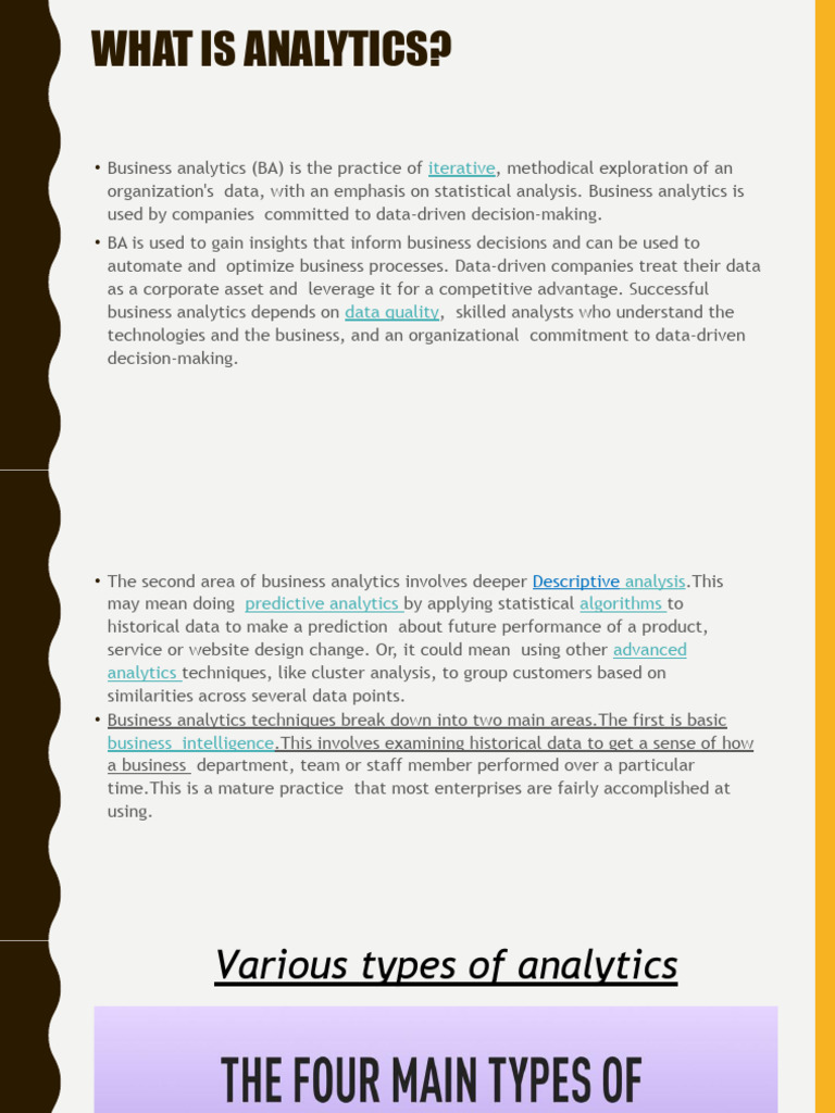 Part 3 Business Intelligence - Notes | PDF | Analytics | Data Analysis