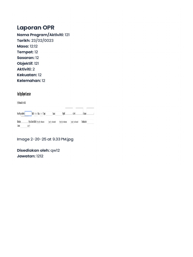 Laporan_OPR | PDF