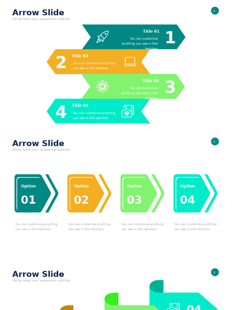 Customizable Arrow Slide Titles | PDF