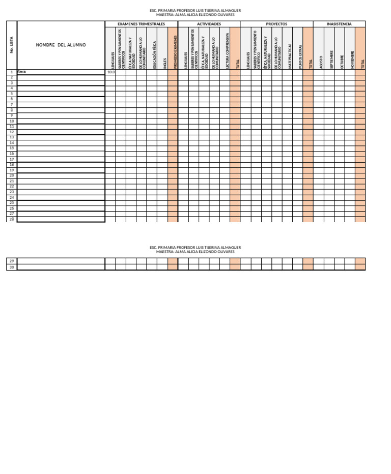 Evaluación trimestral | PDF