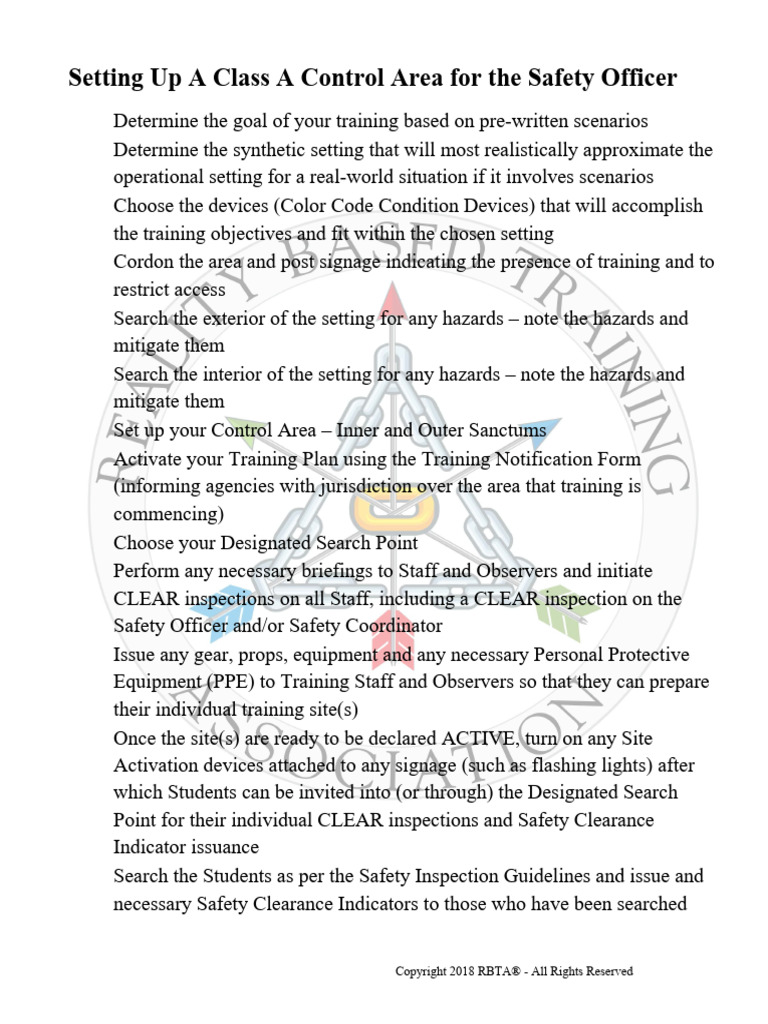 Setting Up Class A Training Site Checklist Rev 3.0 | PDF