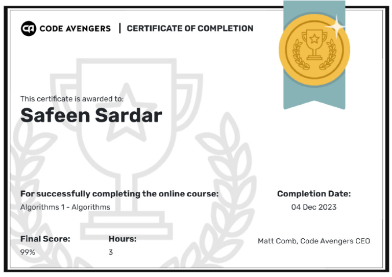 Algorithm 1 Certificate | PDF
