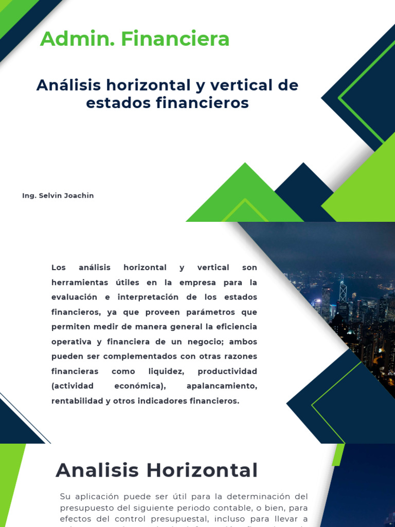 3. Analisis Vertical y Horizontal | PDF | Porcentaje | Estado de resultados
