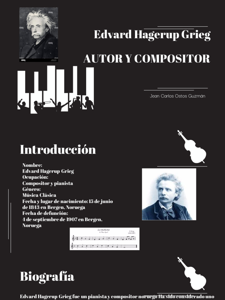 Edvard Hagerup Grieg Vida-Obra | PDF | Composiciones | Formas musicales