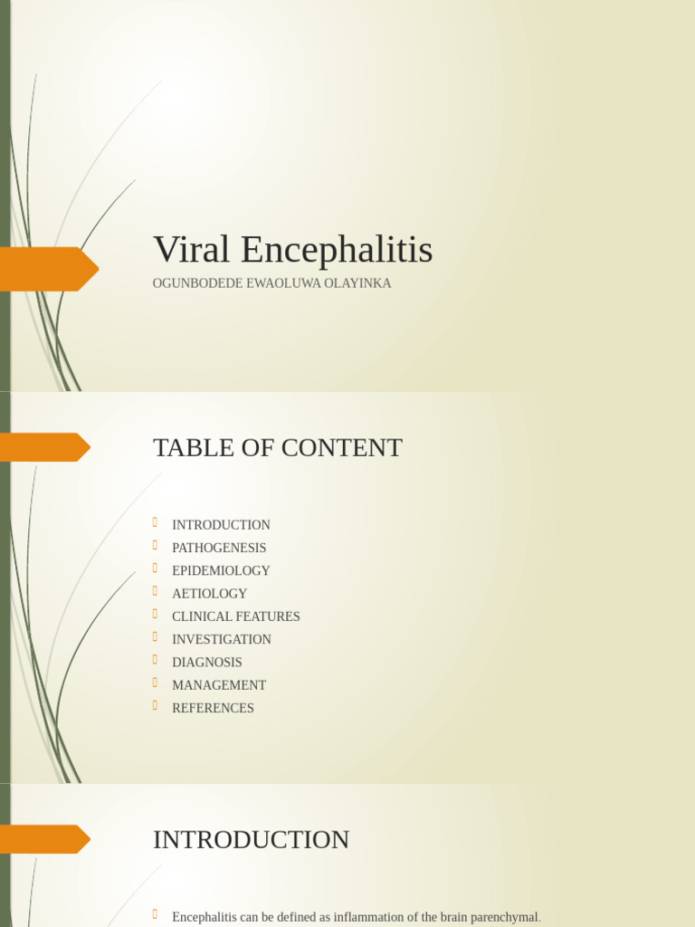 Overview of Viral Encephalitis | PDF | Diseases And Disorders | Human ...