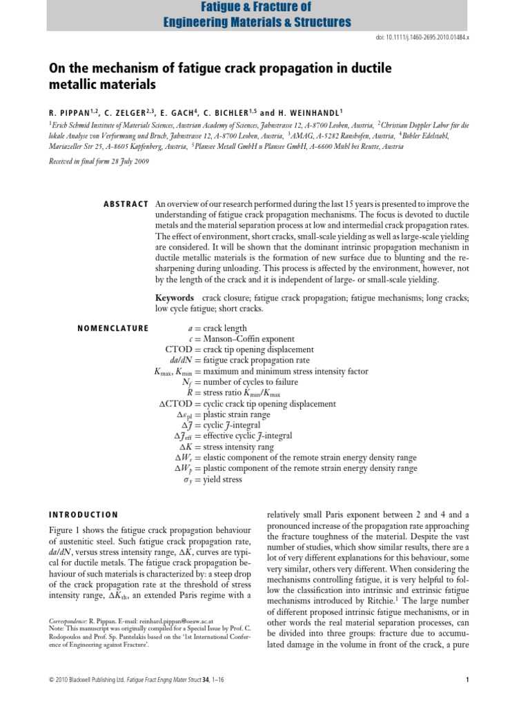 Discrete dislocation modeling of fatigue crack propagation | PDF ... Discrete dislocation modeling of fatigue crack propagation | PDF ...