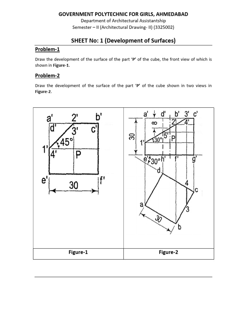 Architectural Surface Development Exercises | PDF | Polytopes | Convex ...